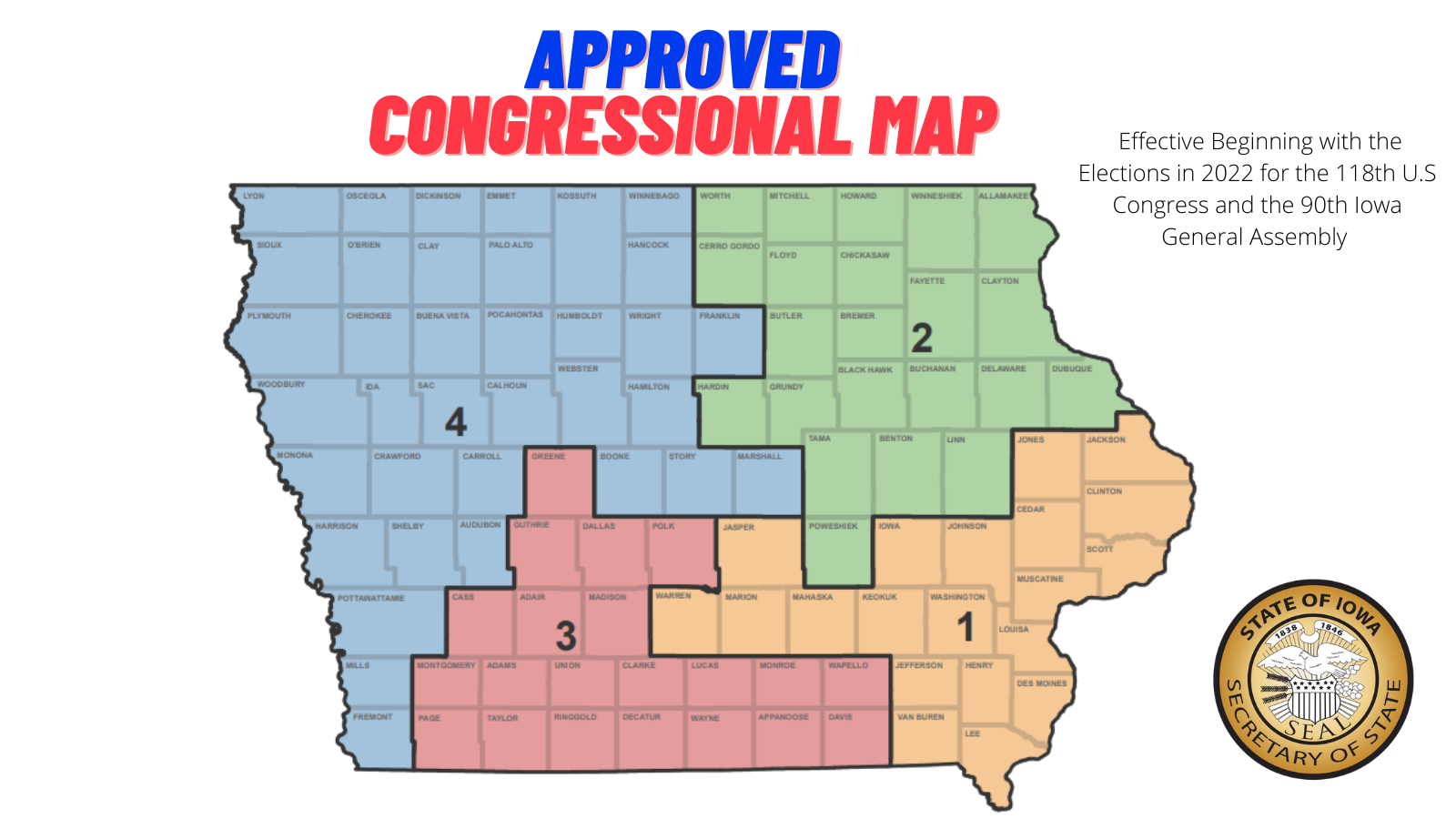 Iowa Legislature approves political map for state elections ...