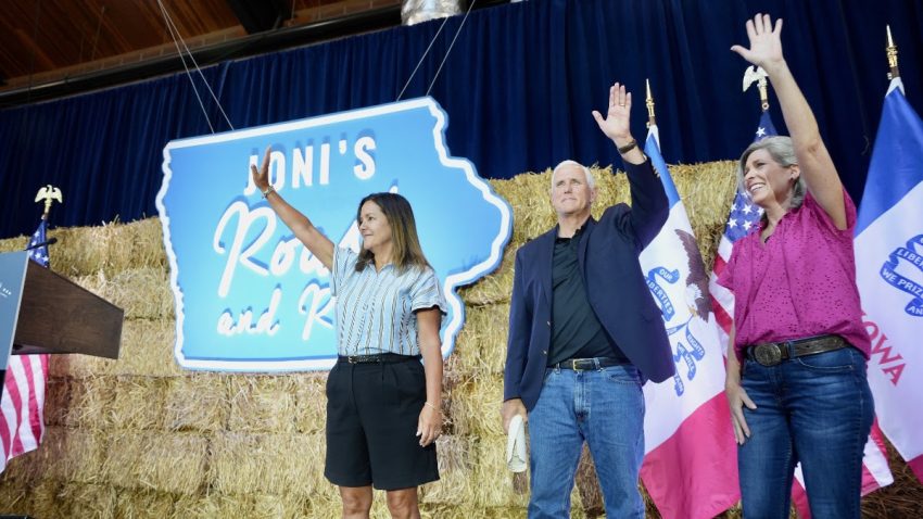 Iowa Senator Joni Ernst holds "Roast and Ride" for 2024 Presidential ...