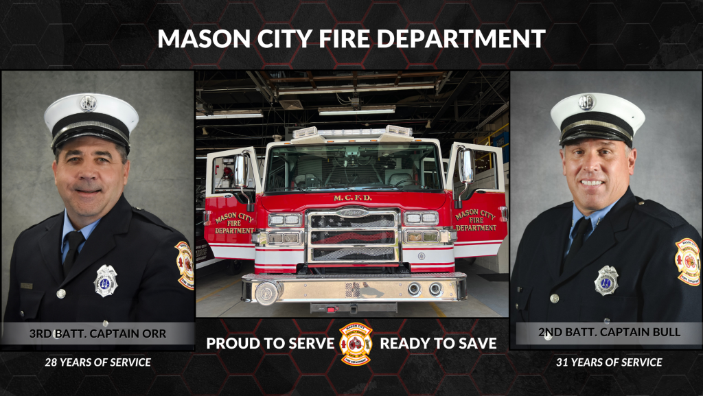Mason City bids farewell to retiring fire captains - NorthIowaToday.com
