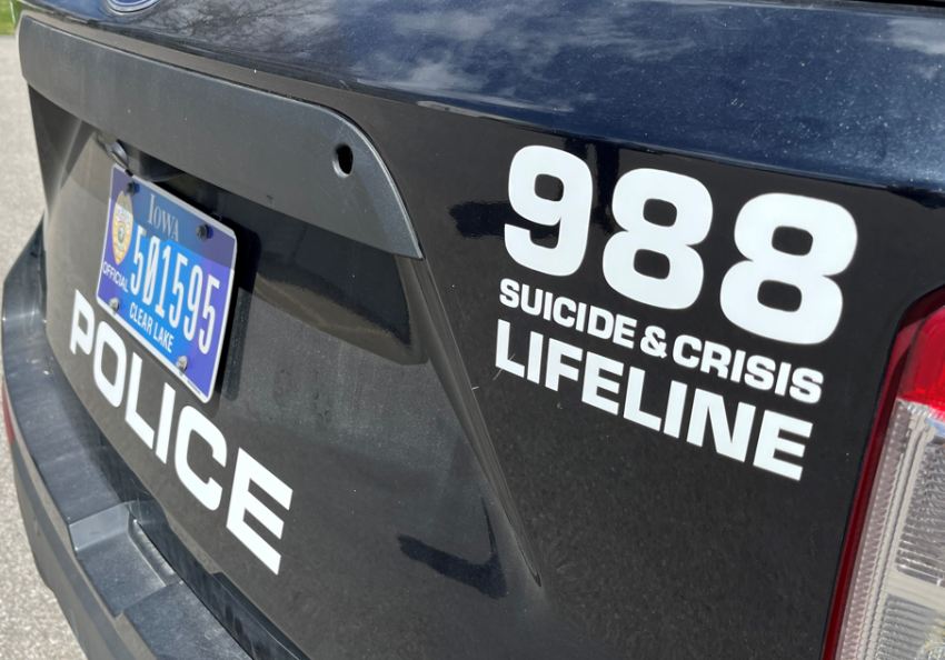 Clear Lake police add 988 number to their marked patrol cars as public ...