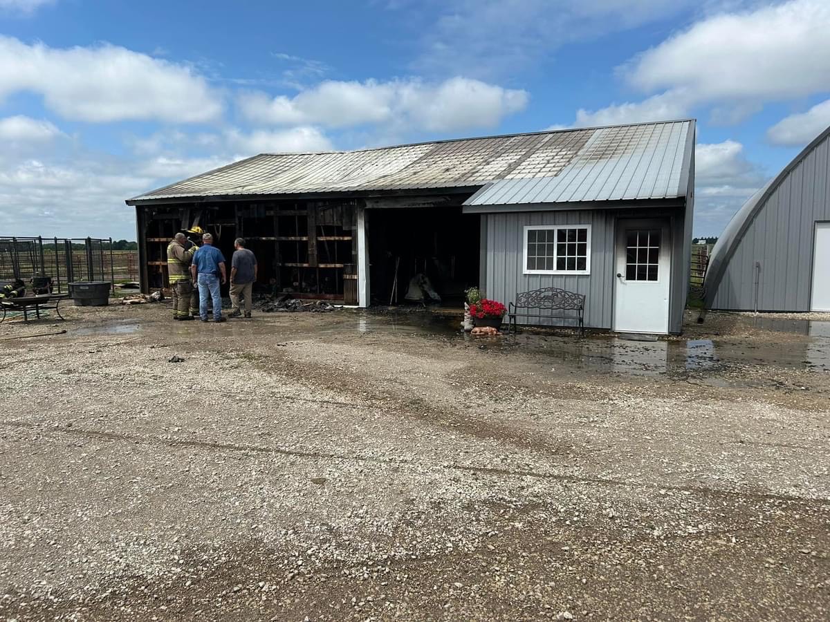 Rural Floyd county building burns today - NorthIowaToday.com