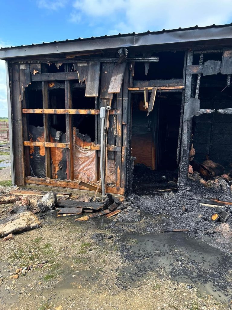Rural Floyd county building burns today - NorthIowaToday.com