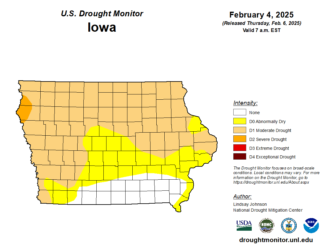 Iowa water update: Drought conditions remain stable despite below ...