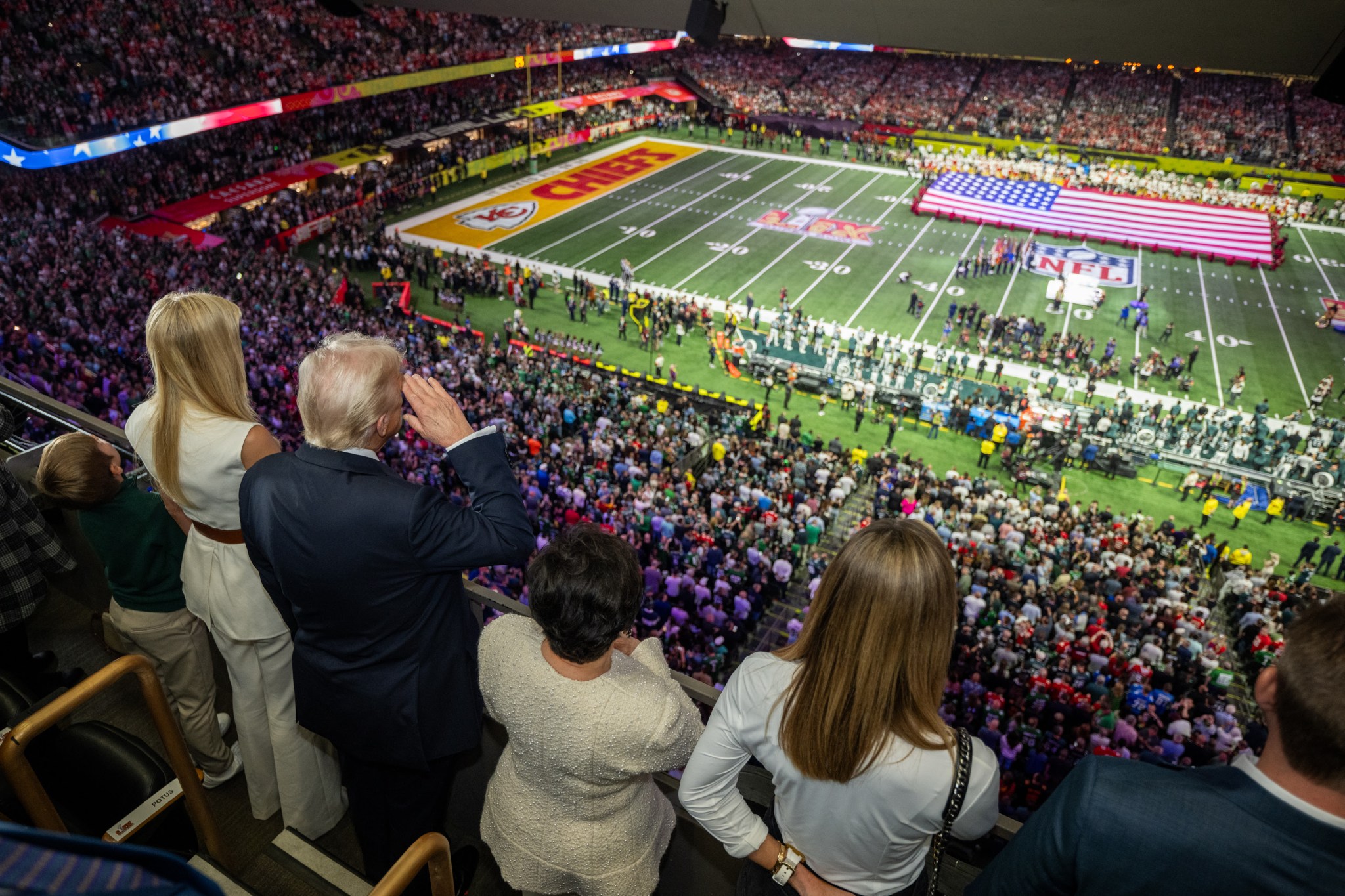 President Donald Trump attends Super Bowl LIX as Eagles thump Chiefs ...