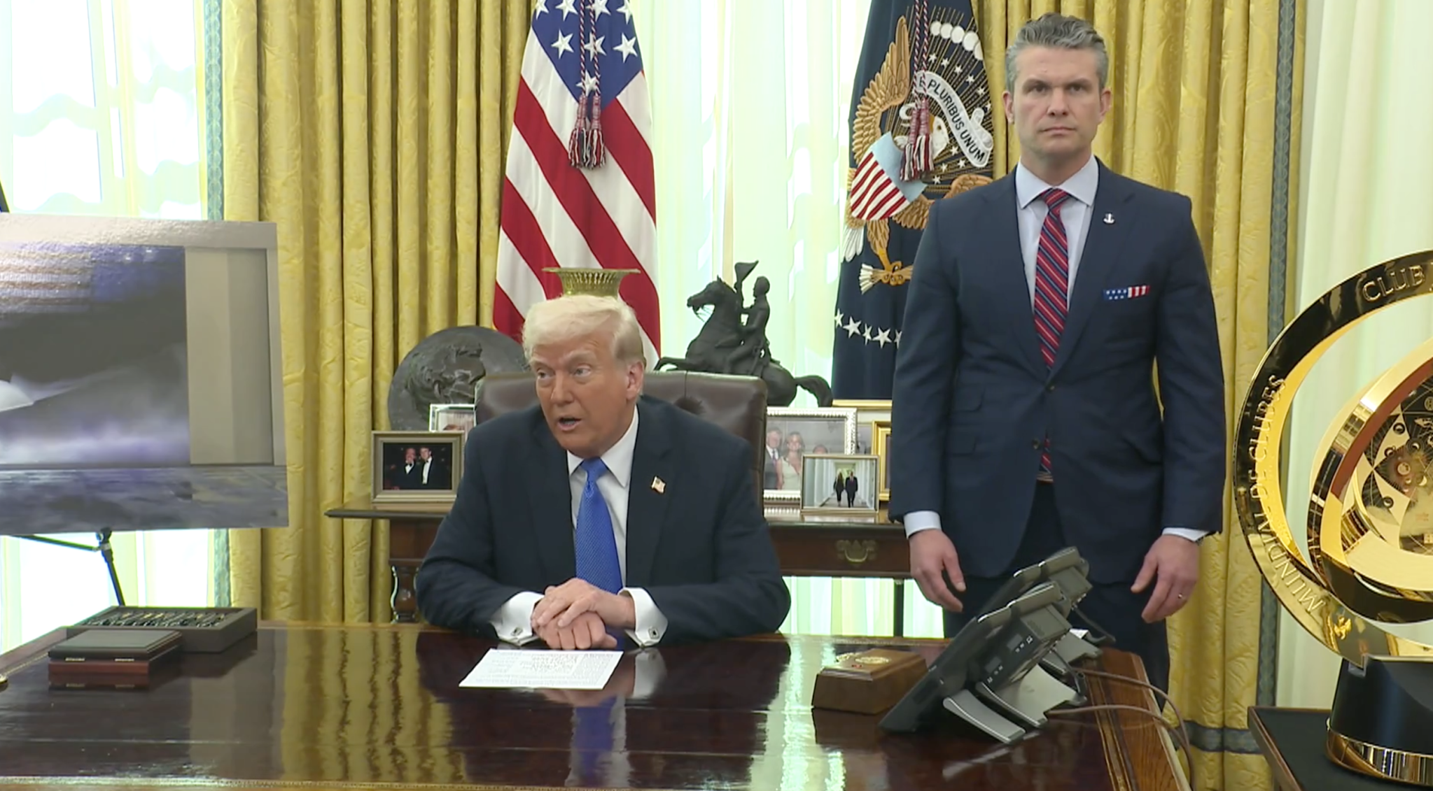 President Trump announces new F-47 fighter jet, "most lethal aircraft ...