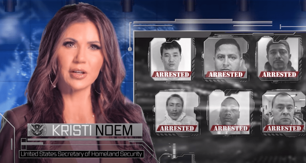 Homeland Security Czar Kristi Noem announces ad campaign warning ...