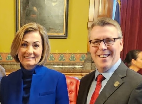 Rep. Christian Hermanson of Mason City bids farewell to Kim Reynolds ...