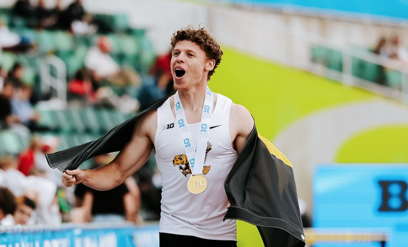 College Track & Field: Iowa's Kalen Walker wins 100-Meter Big Ten Title ...
