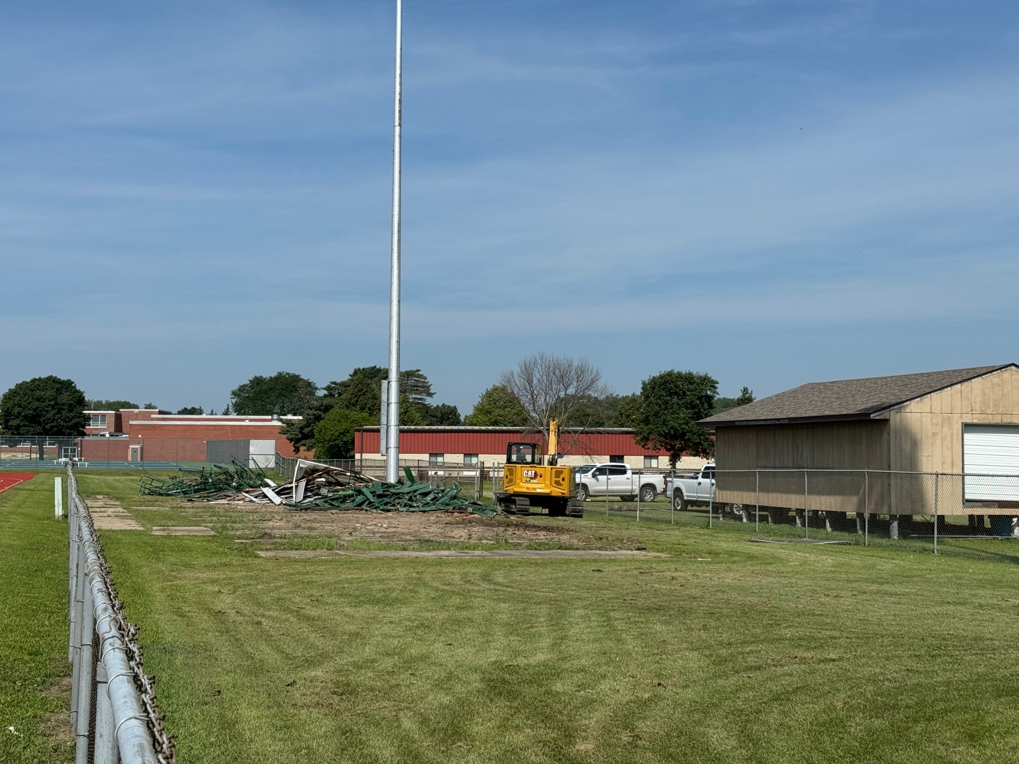 Historic visitor's bleachers at Mason City's Riverhawk Field demolished ...
