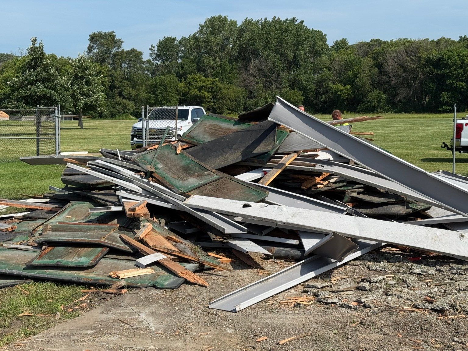 Historic visitor's bleachers at Mason City's Riverhawk Field demolished ...