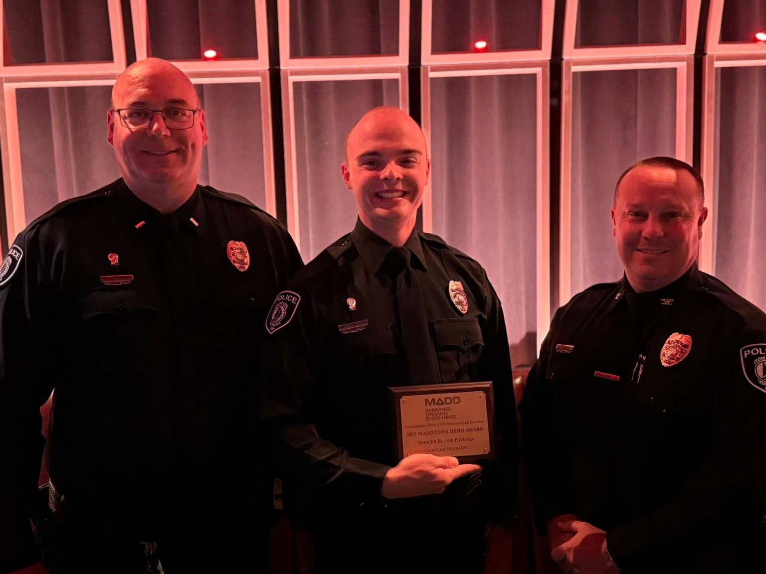 Clear Lake police officer Blaine Pavelka honored for ridding our roads ...
