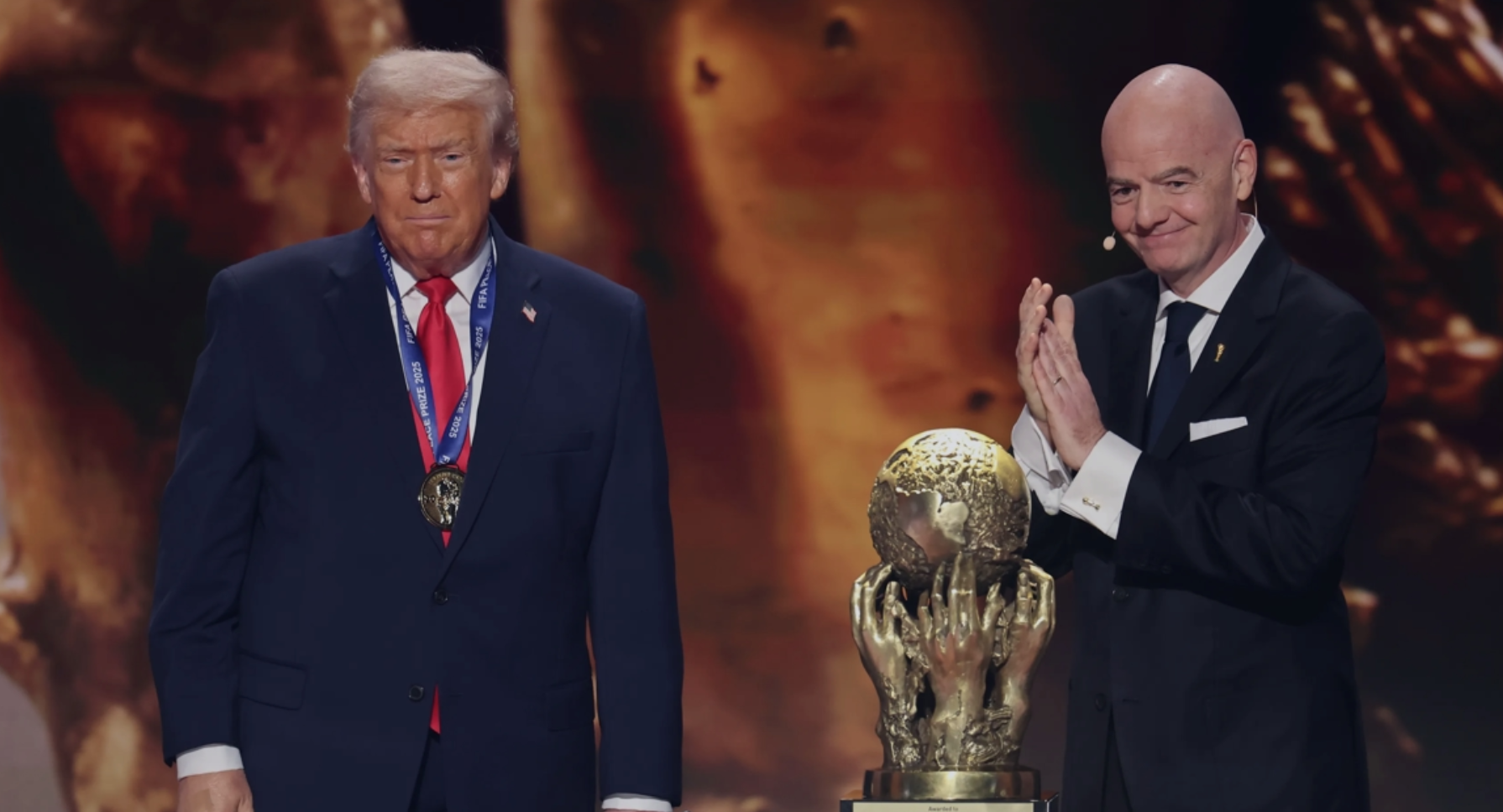 President Donald J. Trump awarded world peace prize by soccer ...